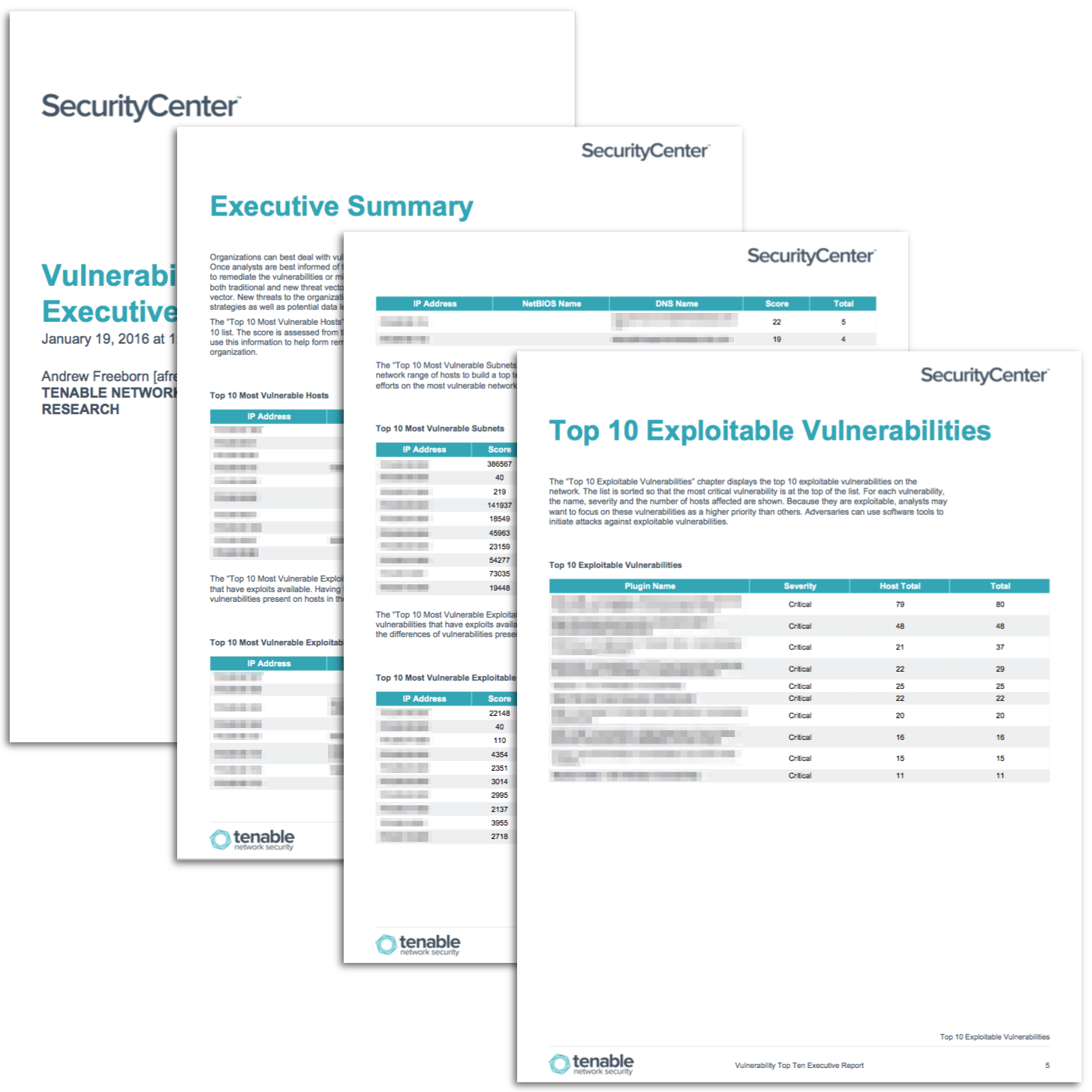Vulnerability Top Ten Executive Report - SC Report Template | Tenable® Vulnerability Top Ten Executive Report - SC Report Template | Tenable®